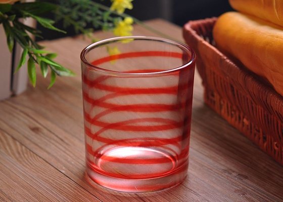 Personalized Decorative Glassware Glass Candle Containers 400ml