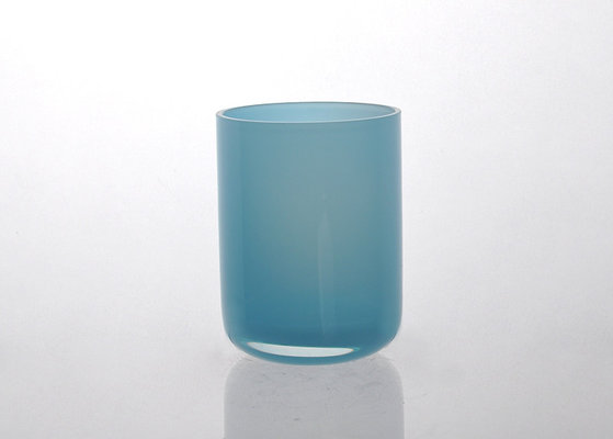 Pillar Wax Glass Blue Candle Holder Wedding Party Empty Candle Jar