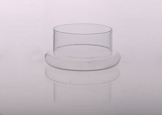 Short Candle Holder Transparent , Glass Candle Cloche Cake Dome Cover