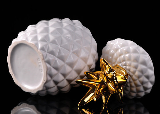 White Ceramic Candle Holder Modern Candle Holders Unique Pine Apple Shaped