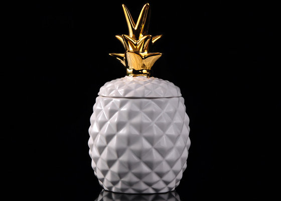 White Ceramic Candle Holder Modern Candle Holders Unique Pine Apple Shaped