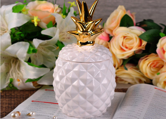 White Ceramic Candle Holder Modern Candle Holders Unique Pine Apple Shaped