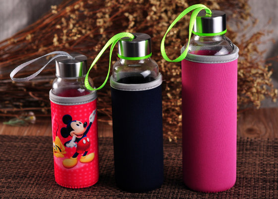 Handmade Borosilicate Clear Portable Outdoor Pyrex Glass Sport Water Bottle 270ML