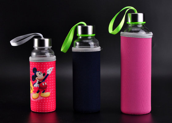 Handmade Borosilicate Clear Portable Outdoor Pyrex Glass Sport Water Bottle 270ML