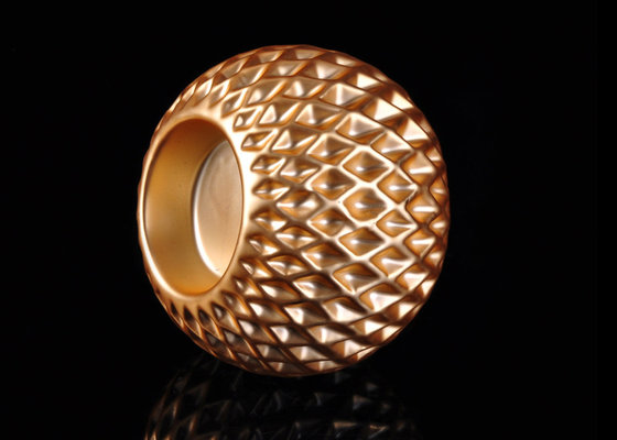 Honeycomb Design Electroplating Effect Tealight Candle Holder Made By Ceramic