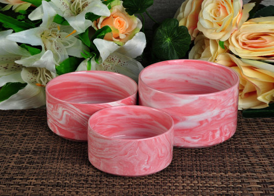Cylinder stone candle holders , OEM Coloring Ceramic Candle Vessels