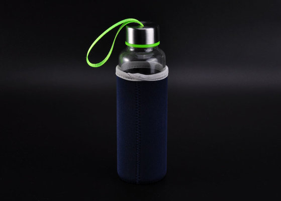 13OZ Double Wall Borosilicate Glass Water Bottle Reusable Eco - friendly
