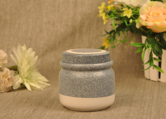 350 Ml Glazed Tealight Ceramic Candle Holder with Lid , Reusable