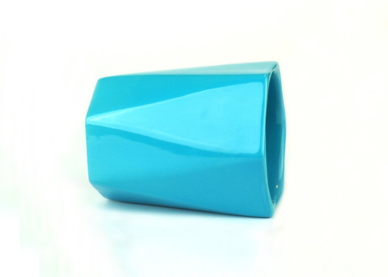 Heat Resistant Hexagon Shape Votive Candle Holders , Green Blue
