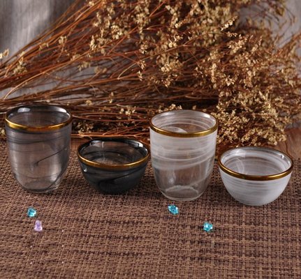 Clear Glass Votive Candle Holders Decorative Glassware Customized
