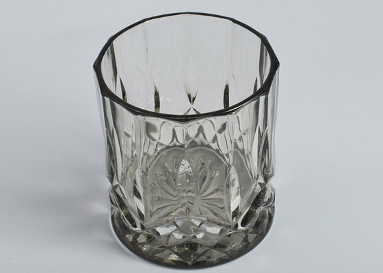 12OZ Wax Luxury Black Glass Candle Jar Glass Tealight Candle Holders