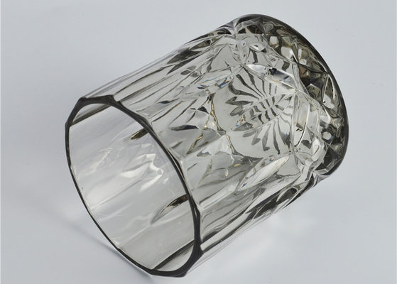 12OZ Wax Luxury Black Glass Candle Jar Glass Tealight Candle Holders