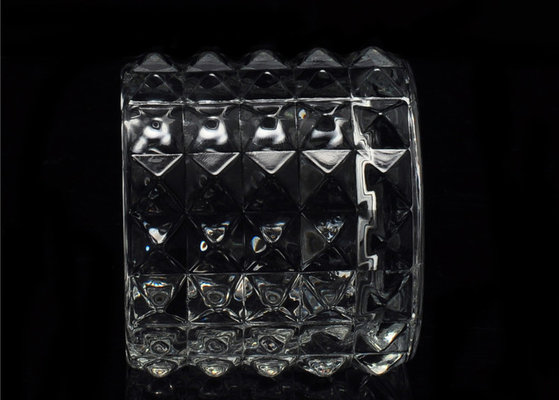 Customized High White Glass Tealight Holders For Home , Wedding , Party