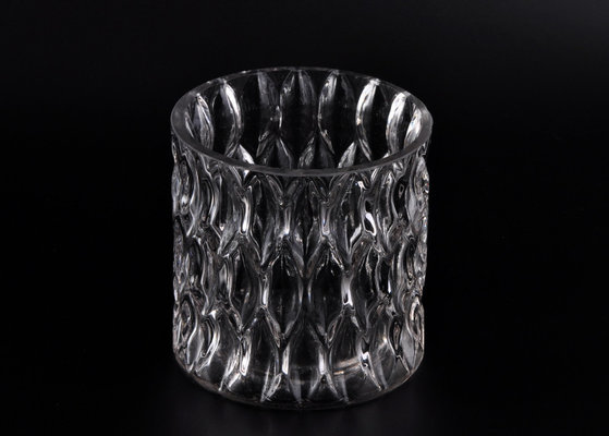 36OZ Large Wax Luxury Glass Votive Candle Holders With Pattern