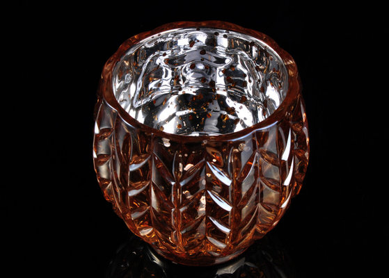 Sliver Electroplating Color Bowl Glass Tealight Candle Holder Votive Soy Wax