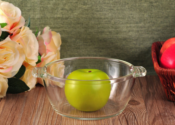 Clear Glass Tableware Glass Baked Bowl Set With Lid Used for Oven Baking