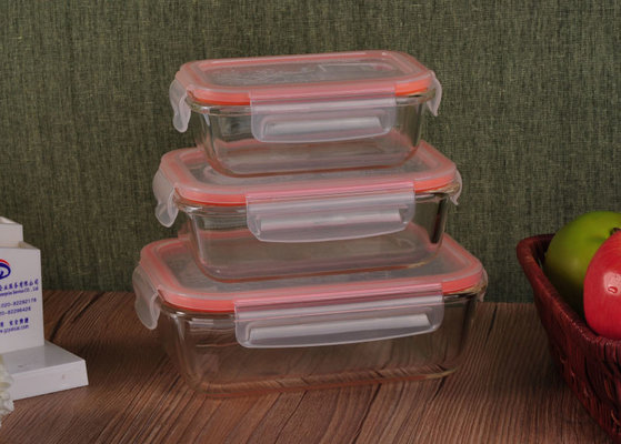 335ml Rectangle Pyrex High Borosilicate Glass Food Container With Lid