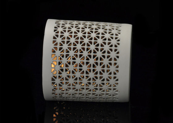 Luxury Custom Ceramic Candle Holder Tealight Candle Holder with Hollow Pattern