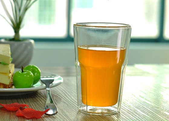 Fashion Clear Glass Tea Cups For Office / Home , Clear Glass Coffee Mugs