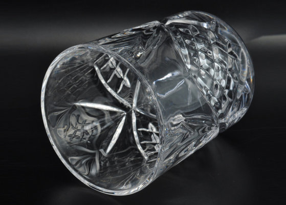 313ml Leave Pattern Embossment Clear Votive Glass Candle Holders Replacement Candle Jar