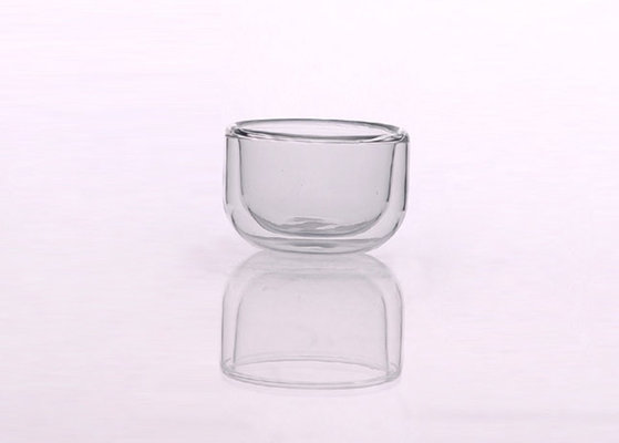 Handmade Clear Double Wall Borosilicate Glass , Recyclable double glass tea cups