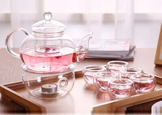 Handmade Clear Double Wall Borosilicate Glass , Recyclable double glass tea cups