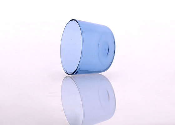 Colored high borosilicate pyrex double wall drinking glasses , Light blue