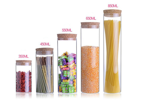 Food storage and refresh borosilicate glass safe jar with cork lid