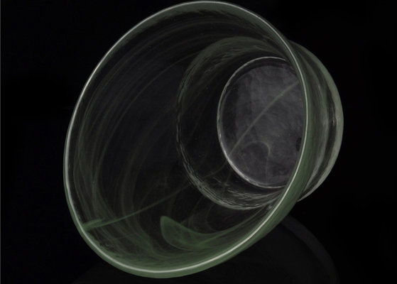 Transparent Large Home Goods Glass Tableware Hand Made , Color Sprayed