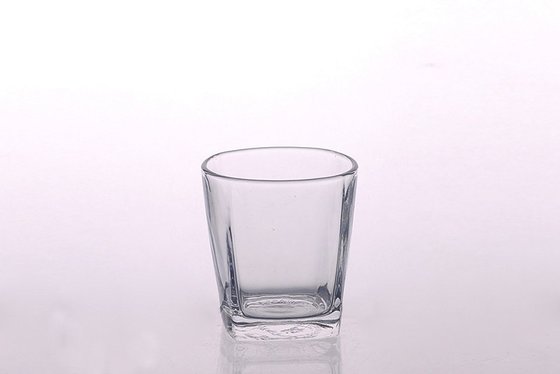 Food Safe Water Glass Tumbler , Square Whiskey Glass cup decorative