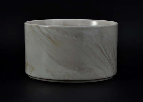 Round Shaped Marbel Ceramic Holder for Tealight or Candle Making
