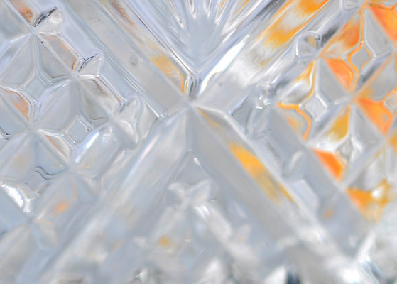 Superior embossed clear Glass Wine Bottles with cork lid , Machine made