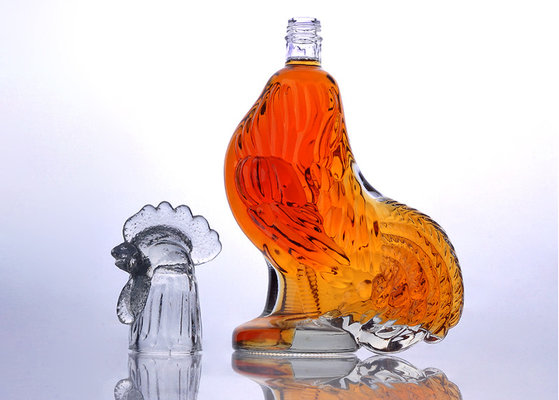 Best Selling High Quality Super Clear Cock Shaped Glass Wine Bottle