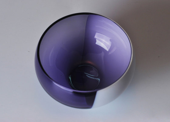 472ML Pure Handmade Glass Candle Bowl With Two Colors For Home Fragrance