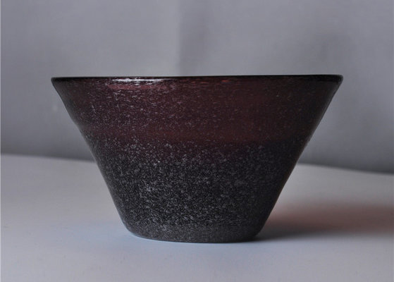 OEM 472ml Capacity Bubble Glass Bowl For Scented Candle , Mouth Blown