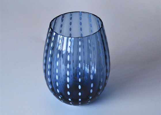 FDA Personalised Color Material stemless wine glasses 530ml Capacity