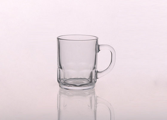 Round bottom Glass Tableware , drinking glass water mug with hand