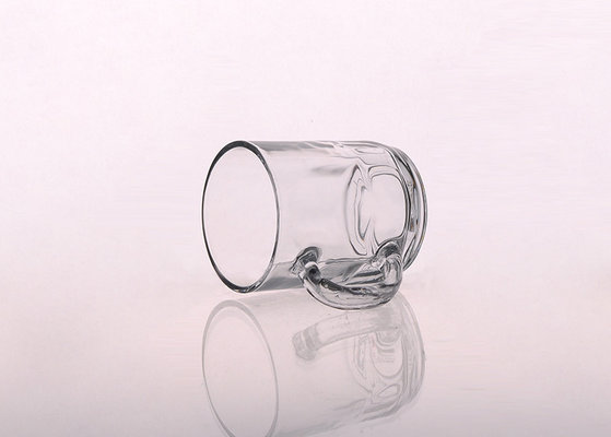 Round bottom Glass Tableware , drinking glass water mug with hand