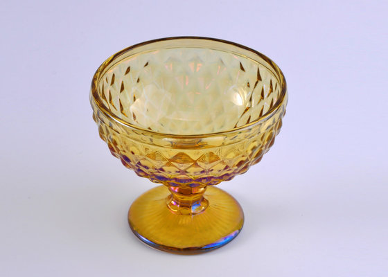 Yellow Stemware popular wedding glass candle holders Bowl Shape