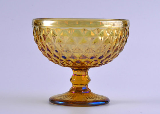 Yellow Stemware popular wedding glass candle holders Bowl Shape