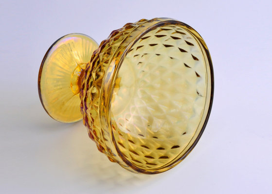 Yellow Stemware popular wedding glass candle holders Bowl Shape