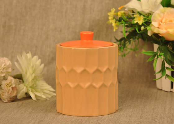 Hand Crafted Indoor ceramic house candle holder , ceramic candle containers Decorative