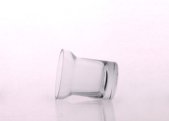 7Oz Mouth Blown Clear Decorating Glass Candle Holders , Astm