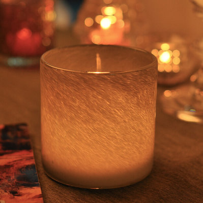 Fashional Hand Blown blue glass votive candle holder With Artisanally Crafted