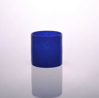 Fashional Hand Blown blue glass votive candle holder With Artisanally Crafted
