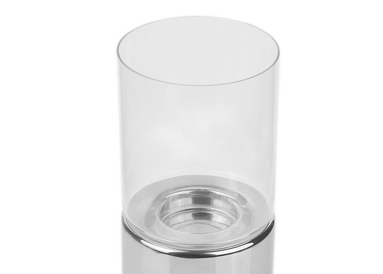 Wedding glass candlesticks holders , glass tealight candle holders with SS Stand / Base
