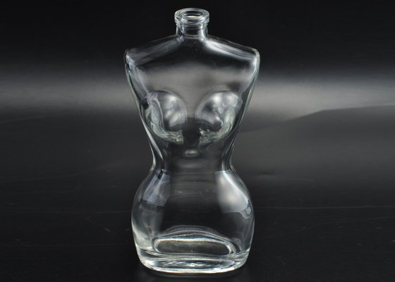Tent or Collar Shaped Clear decorative glass perfume bottles Refillable