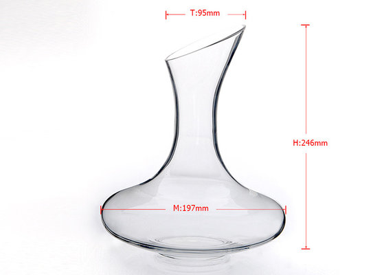 Party Use Glass Tableware Round Symmetry Clear Wine Decanter Different Shapes