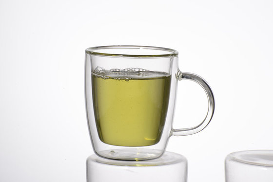 Hand Made Double Wall Borosilicate Glass Coffee Mugs / coffee glasses double walled