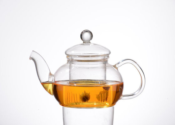Luxury Heat Resistant Double Wall Borosilicate Glass Tea Pot With Infuser Glass Tea Set